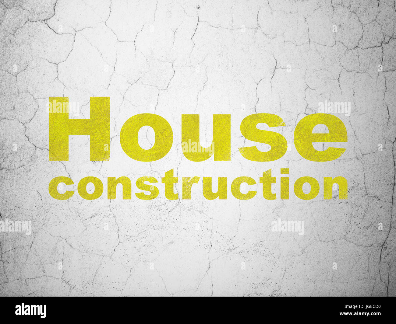 Constructing concept: House Construction on wall background Stock Photo ...