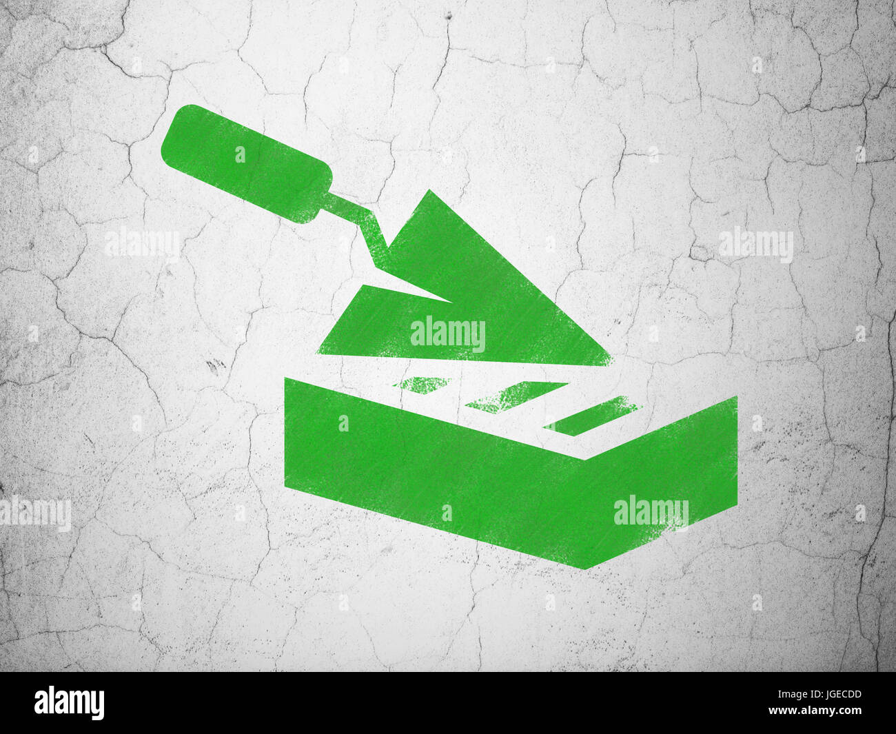 Construction concept: Brick Wall on wall background Stock Photo - Alamy