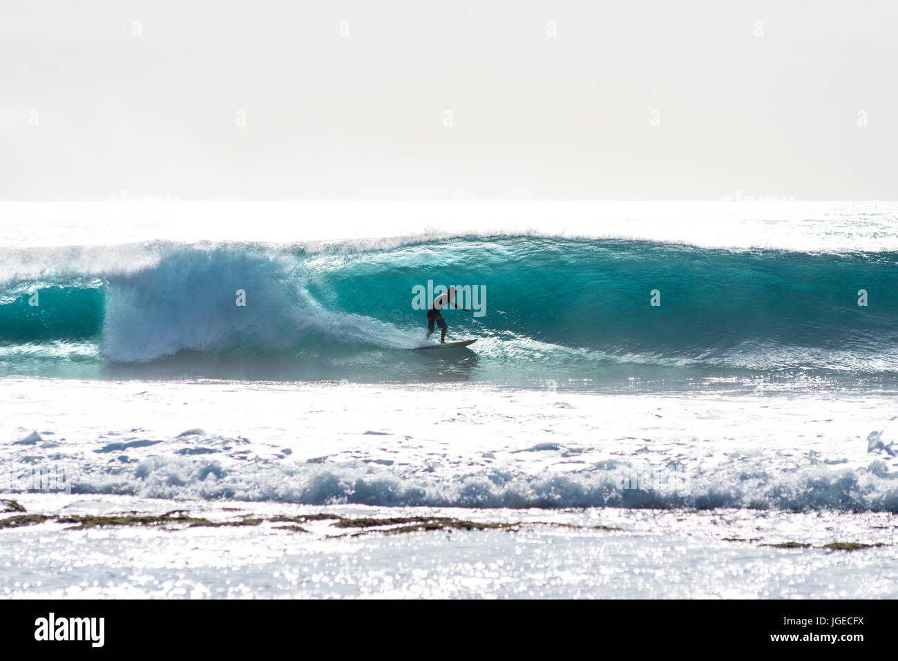 7th June 2017; Desert Point, Lombok, Indonesia.; Surfers from around ...