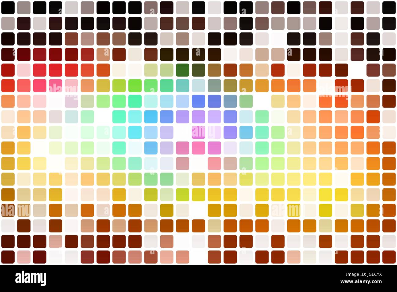 Red pink green blue brown occasional opacity vector square tiles mosaic ...