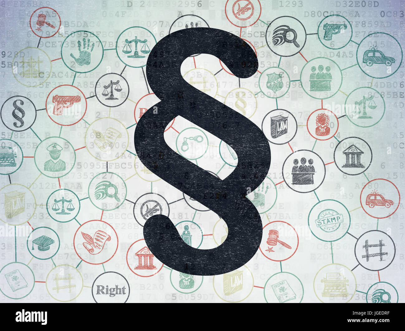 Law concept: Paragraph on Digital Data Paper background Stock Photo - Alamy