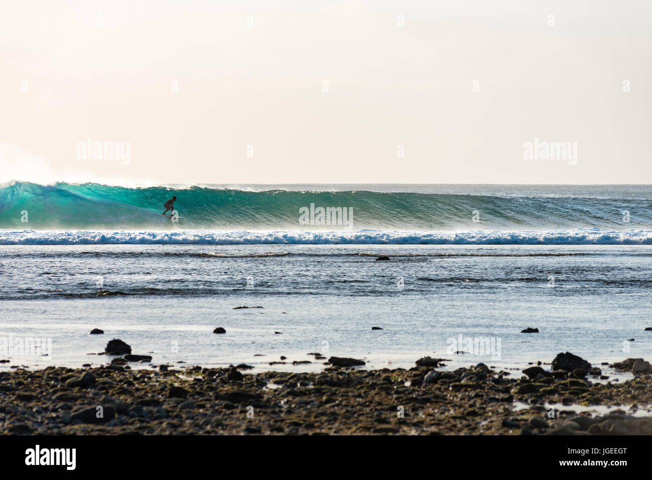 7th June 2017; Desert Point, Lombok, Indonesia.; Surfers from around ...