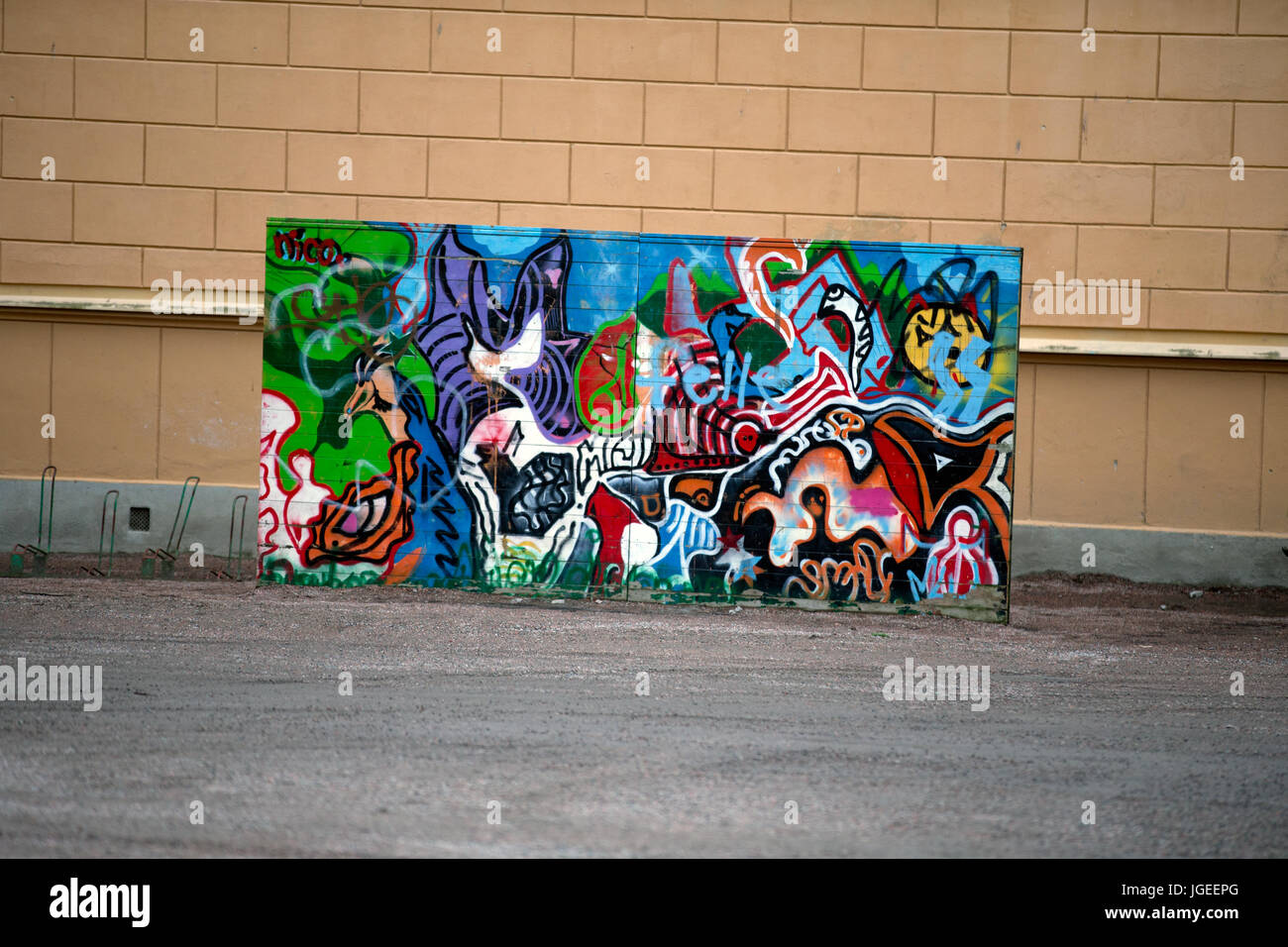 electric boxes covered with graffiti Stock Photo - Alamy