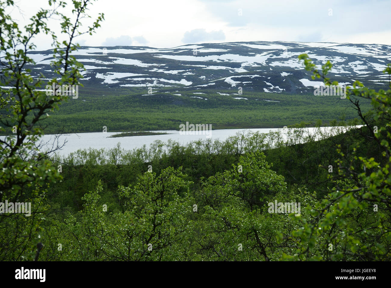 Kilpisjärvi Lake and Fells, near Norwegian border, Finland Stock Photo ...