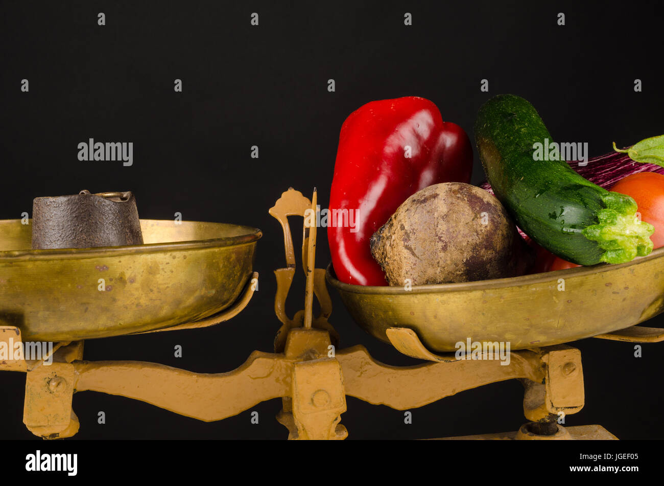 Nutrition balance, a conceptual shot on healthy eating habits Stock ...