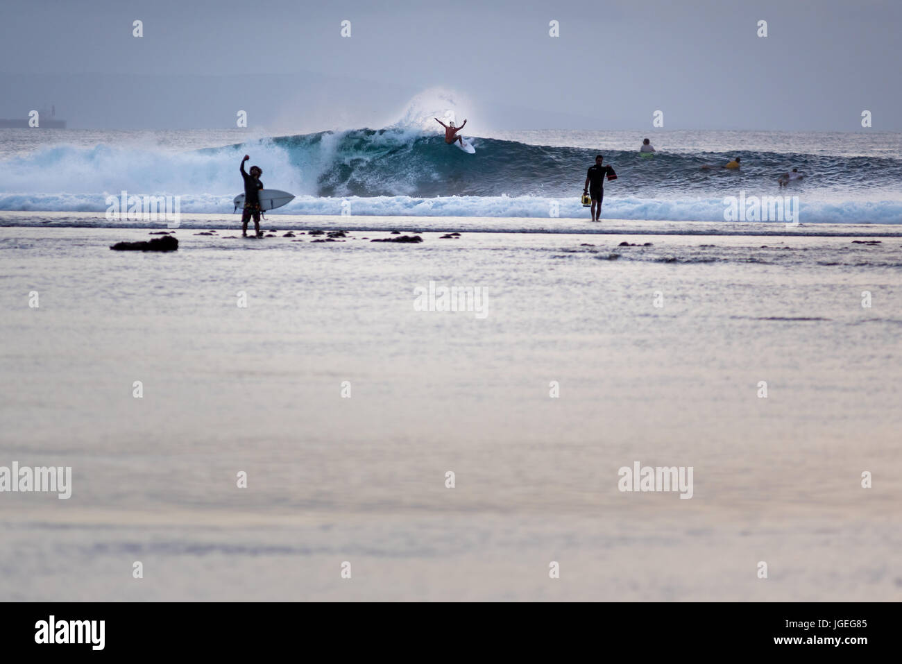 7th June 2017; Desert Point, Lombok, Indonesia.; Surfers from around ...