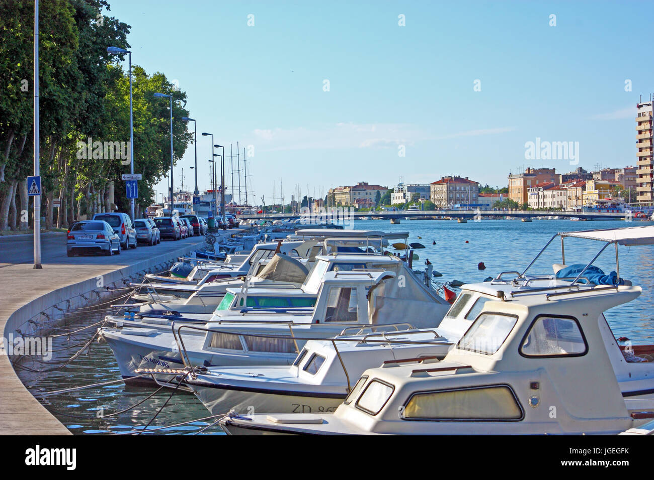 CROATIA ZADAR, 25 JUNE 2011: View of Zadar harbor, Zadar, Croatia Stock ...