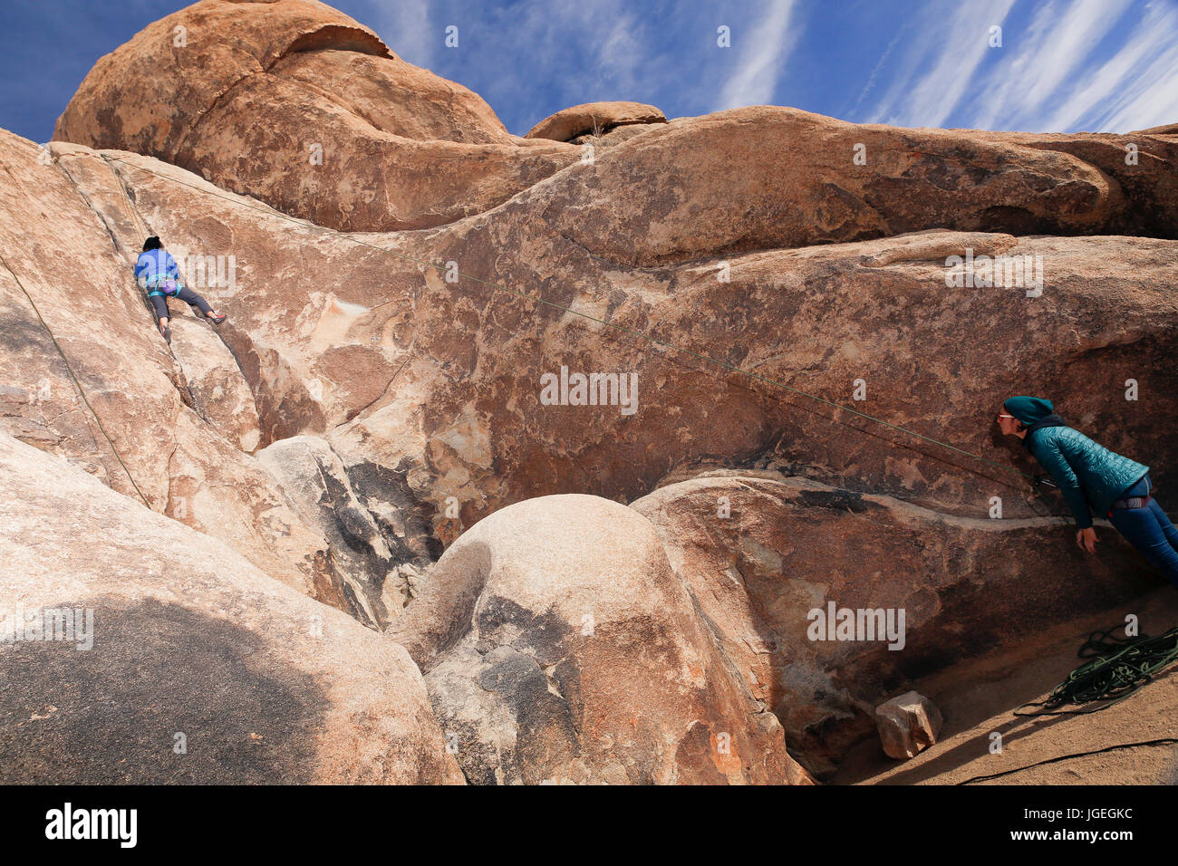 Climbing help rope hi-res stock photography and images - Alamy