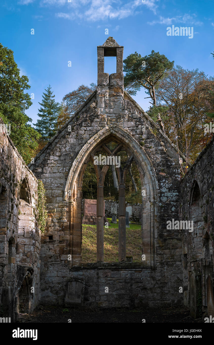 The ruins of Old Temple Kirk, Midlothian, Scotland Stock Photo - Alamy