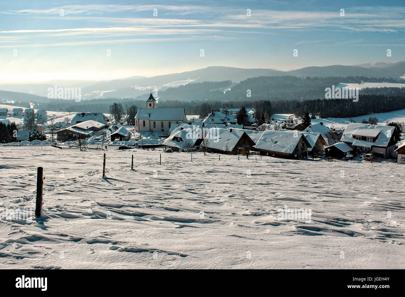 Winter in Breitnau in the Black Forest, Germany Stock Photo - Alamy