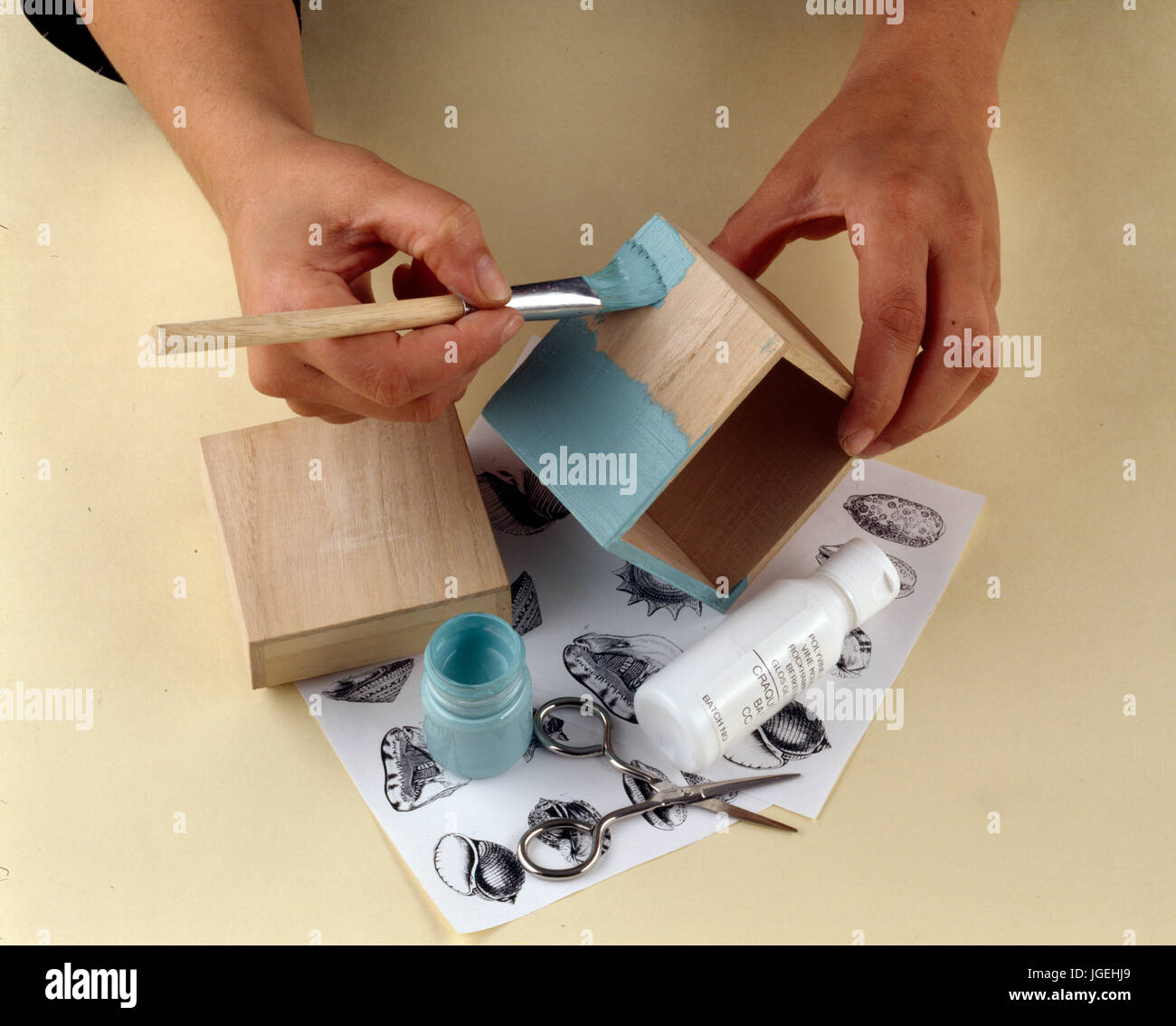 Step x step craft project Stock Photo - Alamy