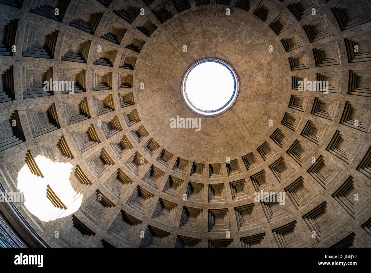 Rome, Italy - August 18, 2016: Indoor view of Pantheon of Agripa in ...