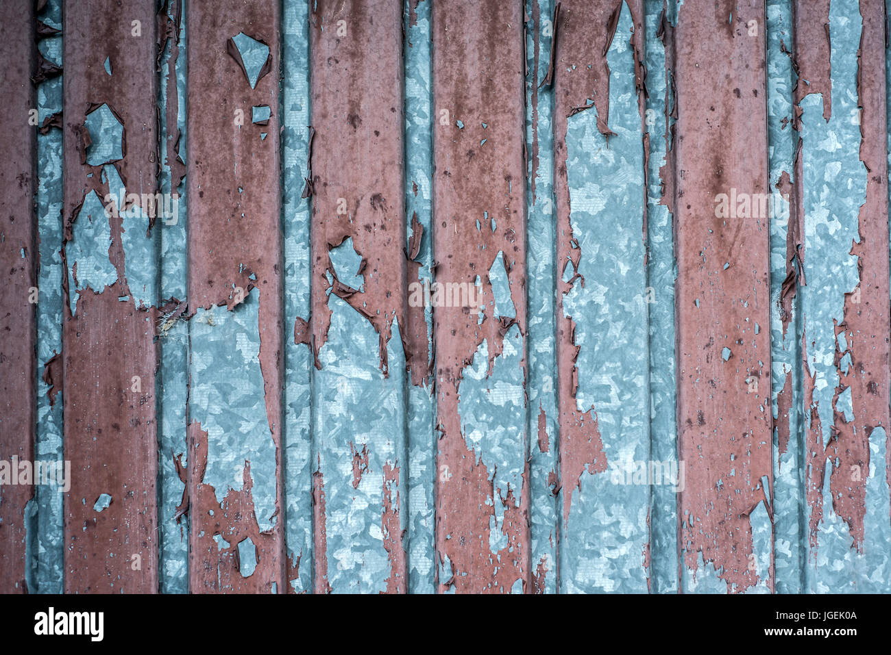 Pattern old painted metal surface Rusty peeling paint cracks Stock ...