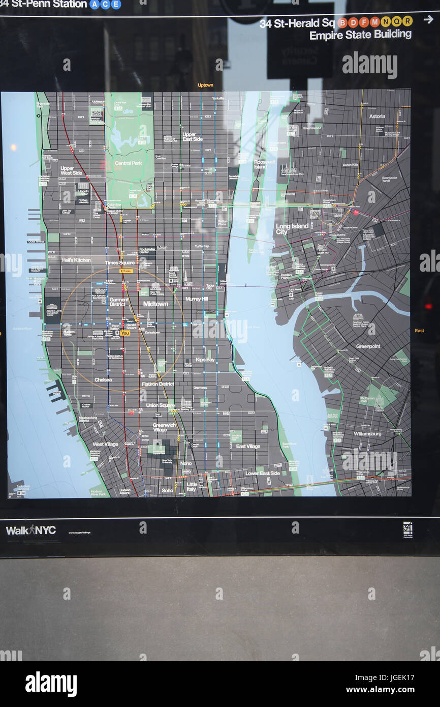Times square manhattan map hi-res stock photography and images - Alamy