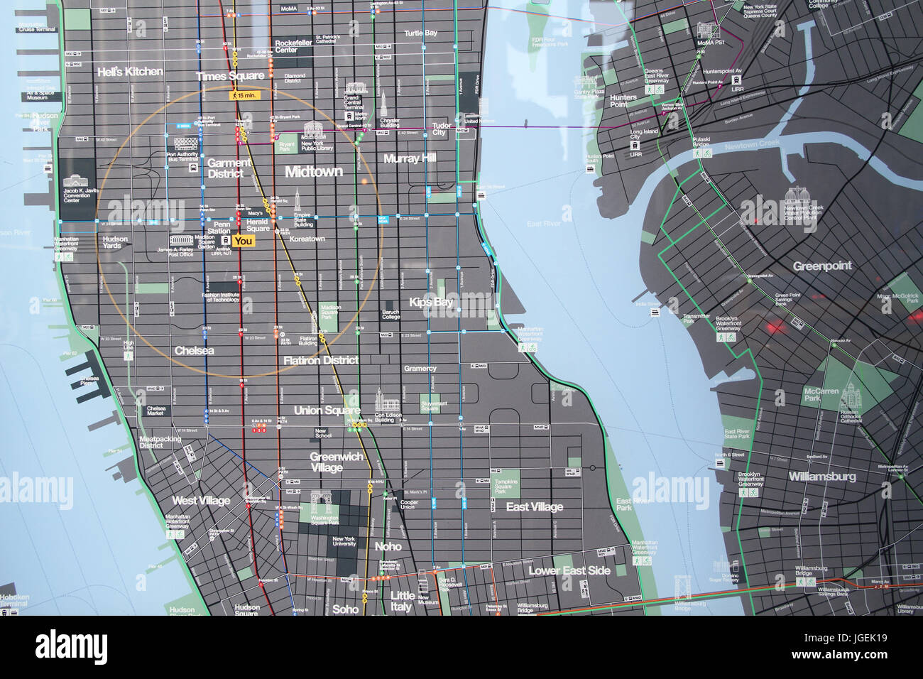 Times square manhattan map hi-res stock photography and images - Alamy