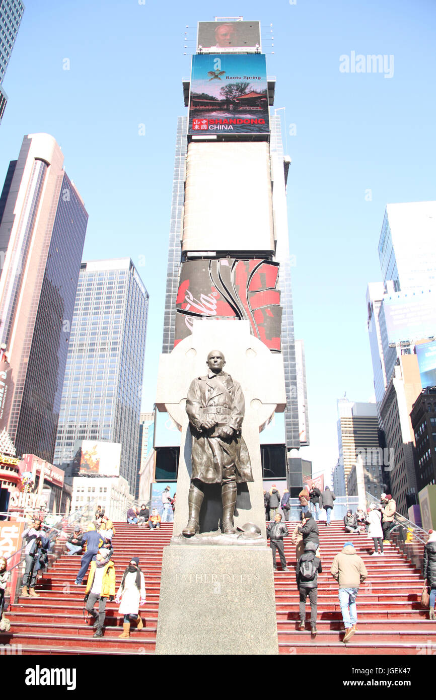 Father Duffy Square, Times Square, New York, United States Stock Photo ...