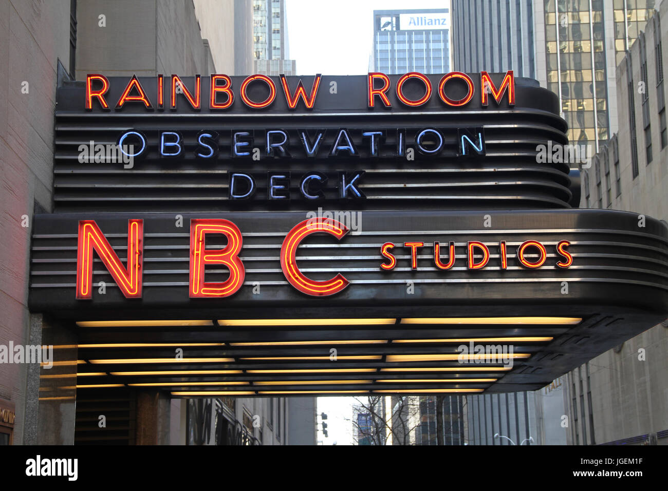 NBC Studios, W 50th street, Times Square, New York, United States Stock ...