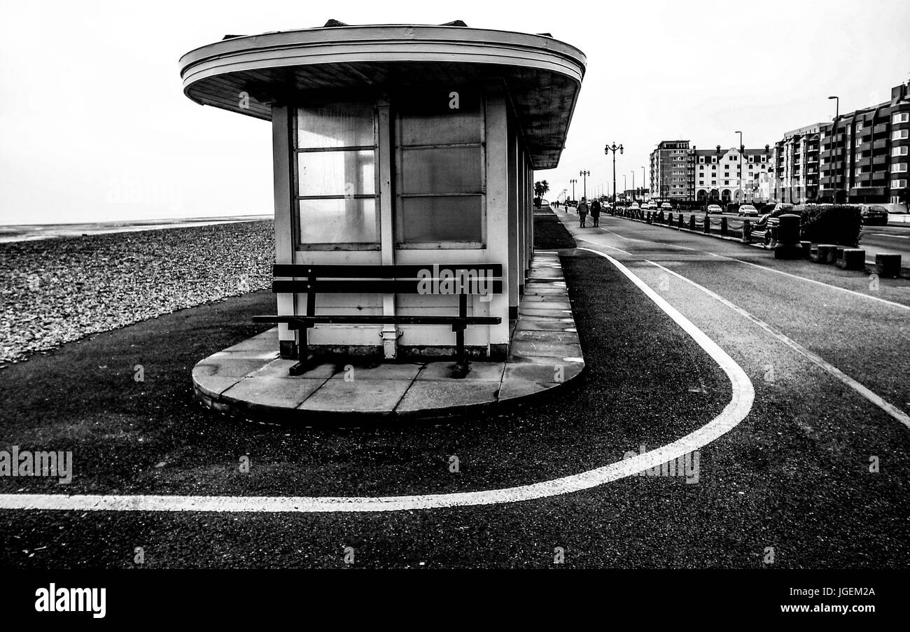 Worthing sea cabins hi-res stock photography and images - Alamy