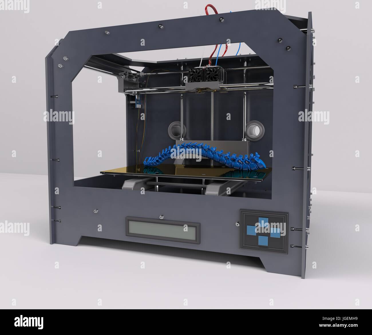 3D Render of 3 Dimensional Printer Stock Photo - Alamy