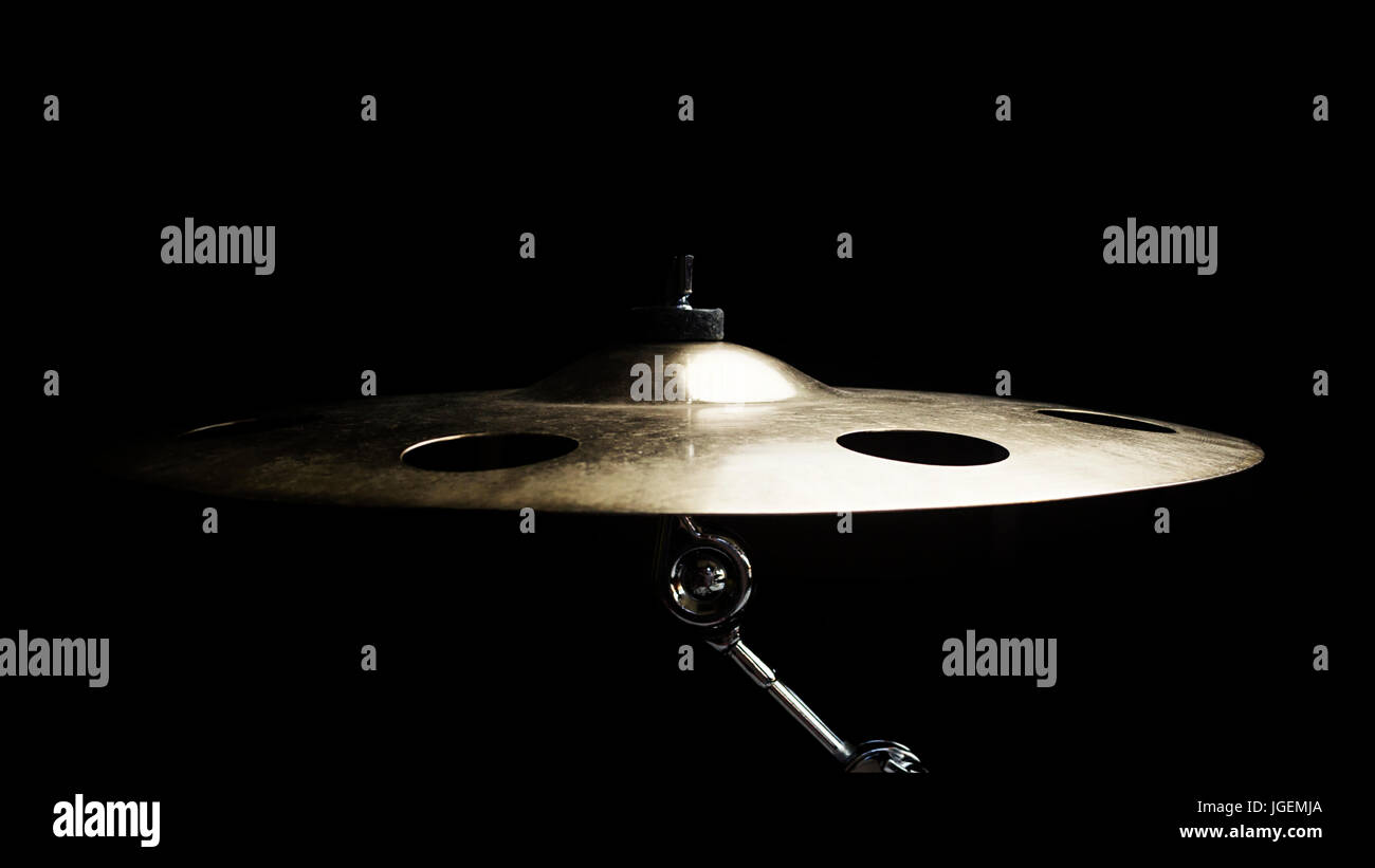 Drum Cymbal Close up Isolated On Black Background Stock Photo - Alamy