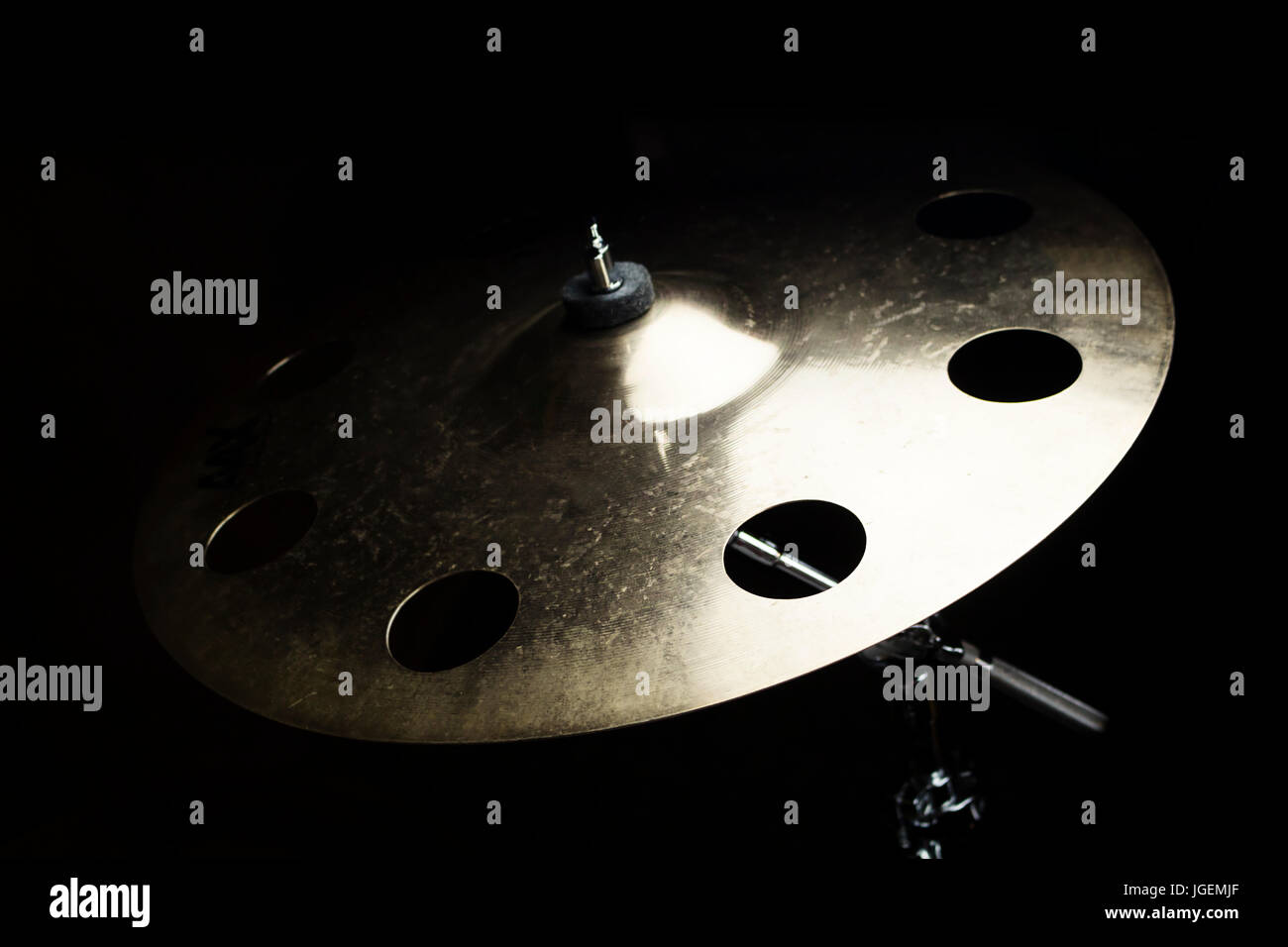 Drum Cymbal Close up Isolated On Black Background Stock Photo - Alamy