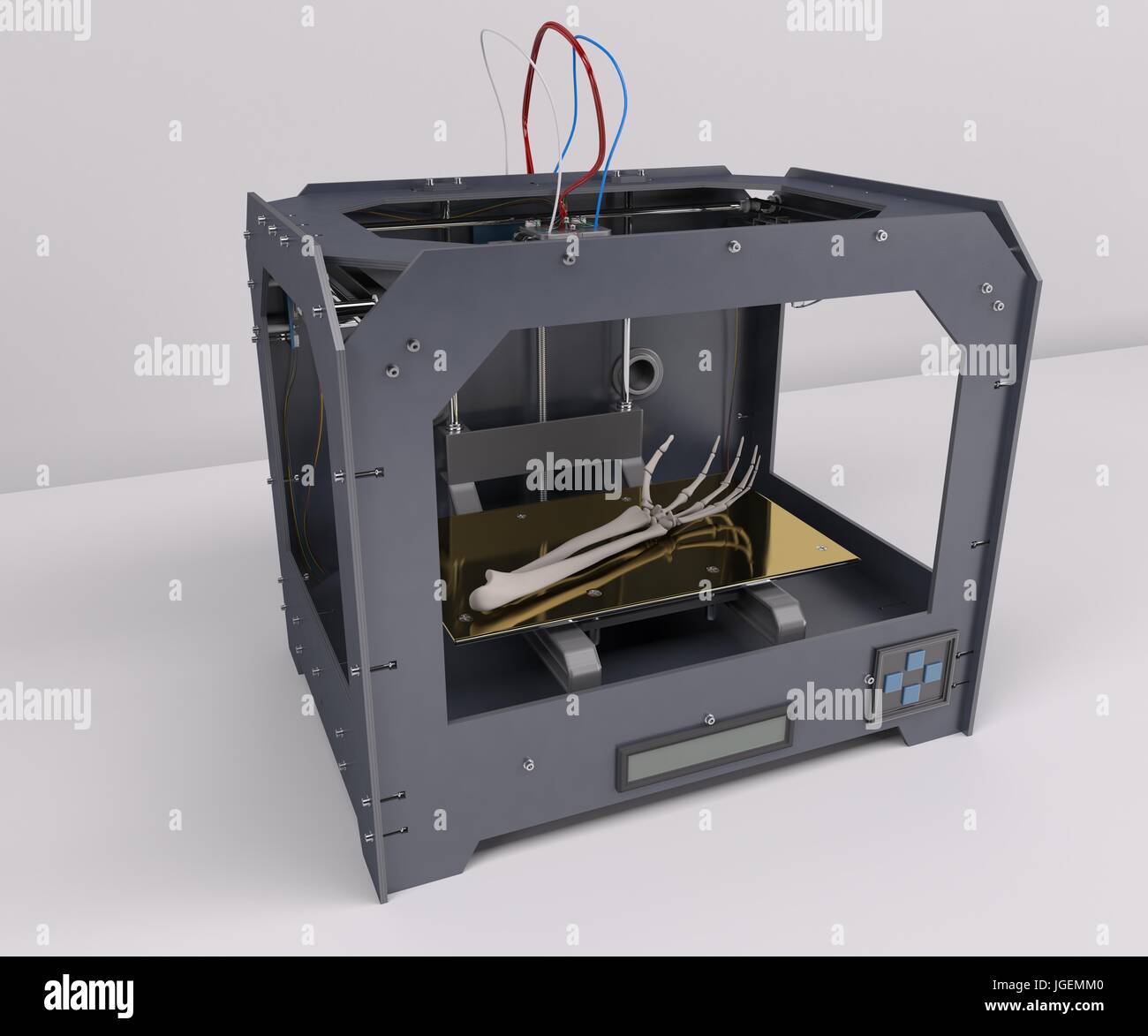 3D Render of 3 Dimensional Printer Stock Photo - Alamy
