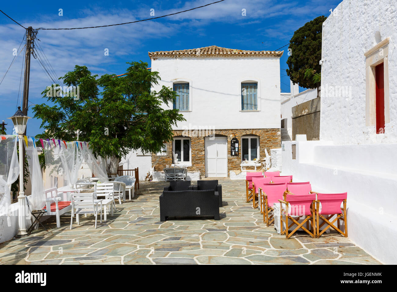 Messaria village on Kythnos island in Greece Stock Photo - Alamy