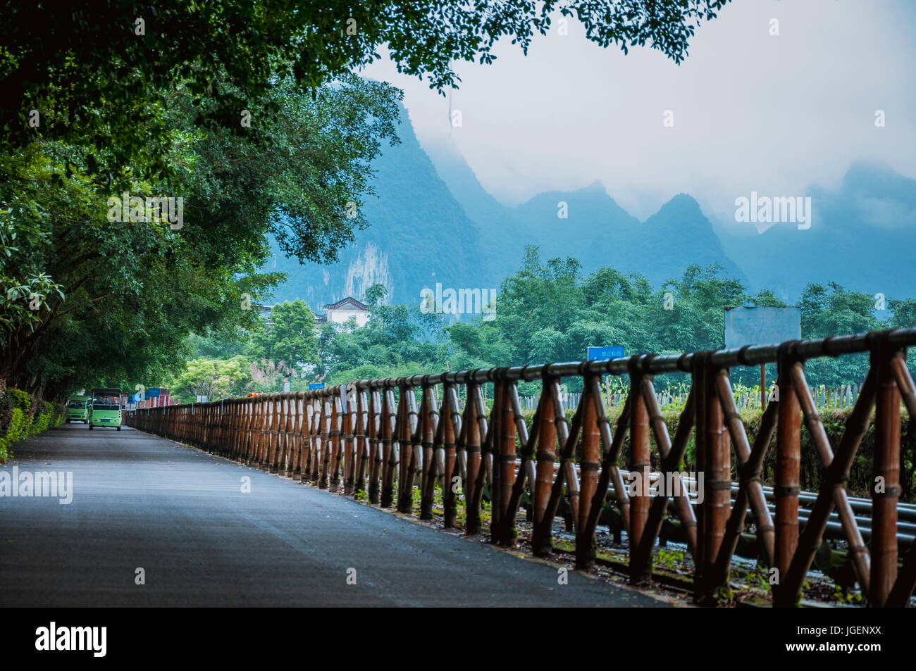 The countryside road scenery Stock Photo - Alamy