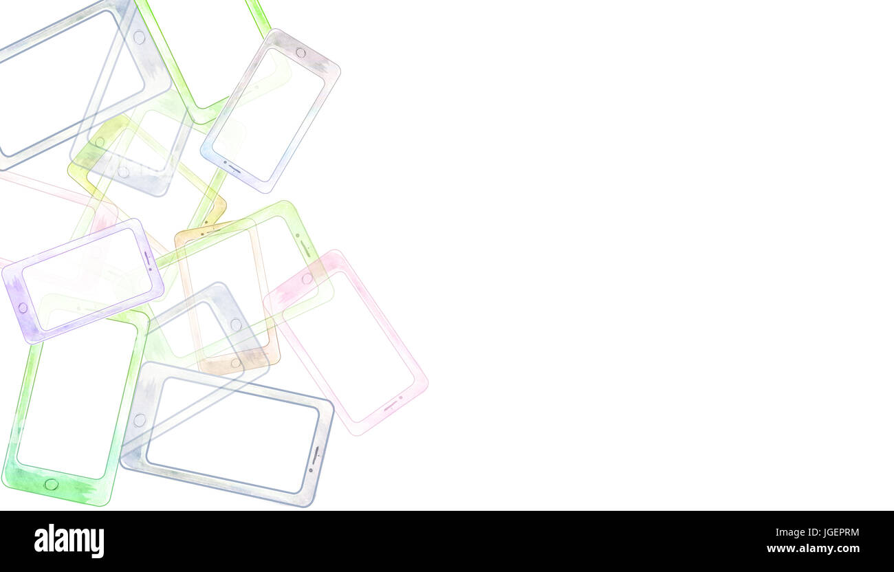 Phone colorful Cut Out Stock Images & Pictures - Alamy