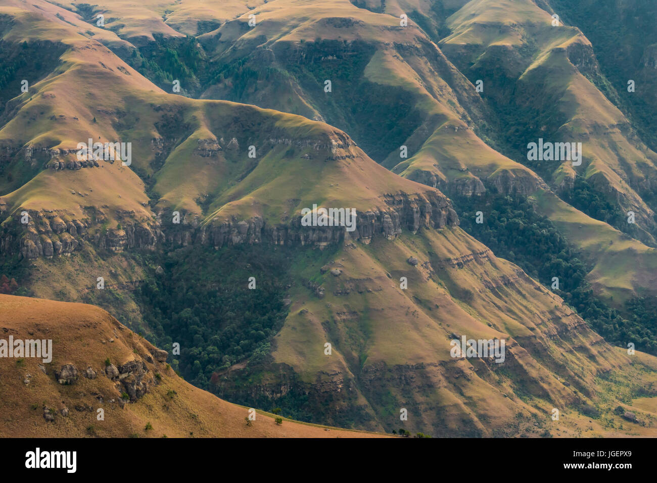 Drakensberg mountains at mont aux sources hi-res stock photography and ...