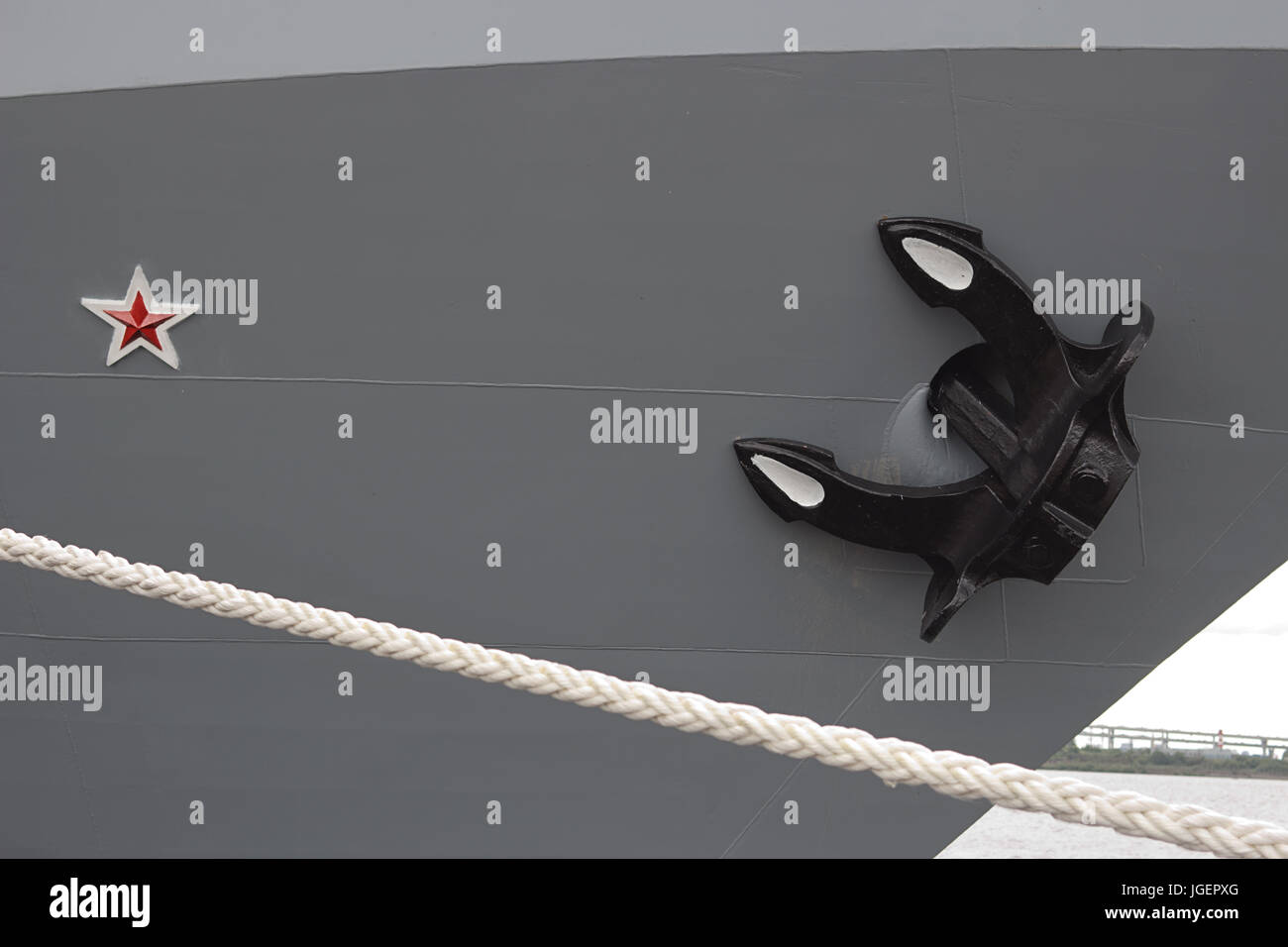 Anchor of the fregate Stock Photo - Alamy