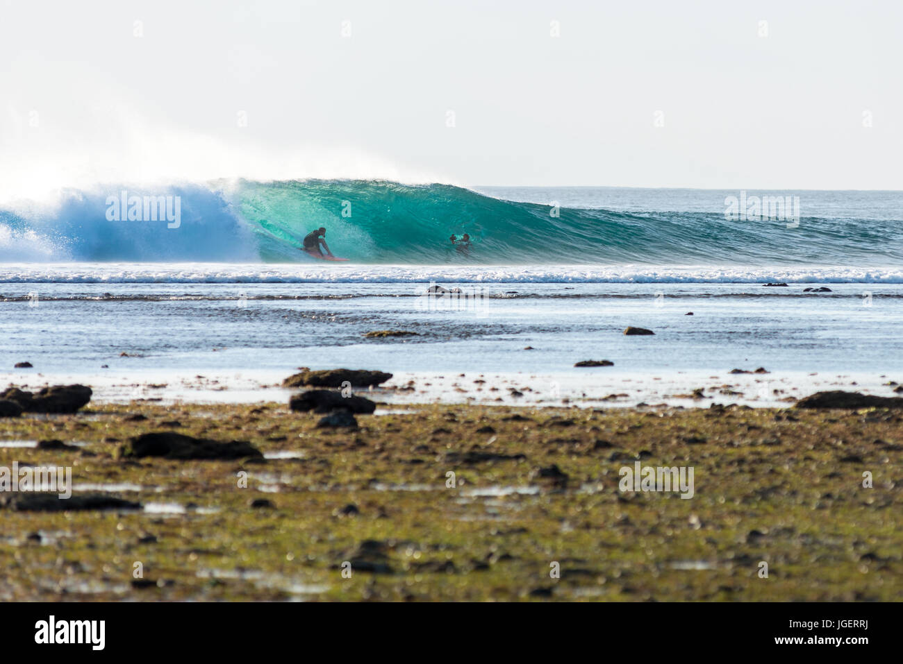 7th June 2017; Desert Point, Lombok, Indonesia.; Surfers from around ...
