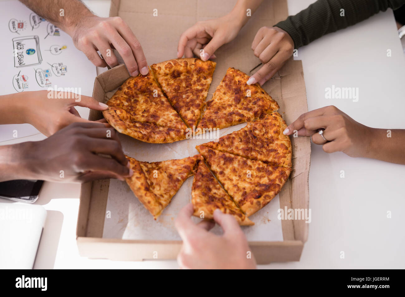 Pizza sharing hi-res stock photography and images - Alamy
