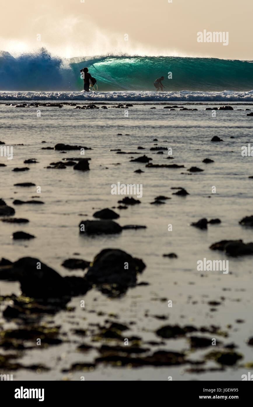 7th June 2017; Desert Point, Lombok, Indonesia.; Surfers from around ...