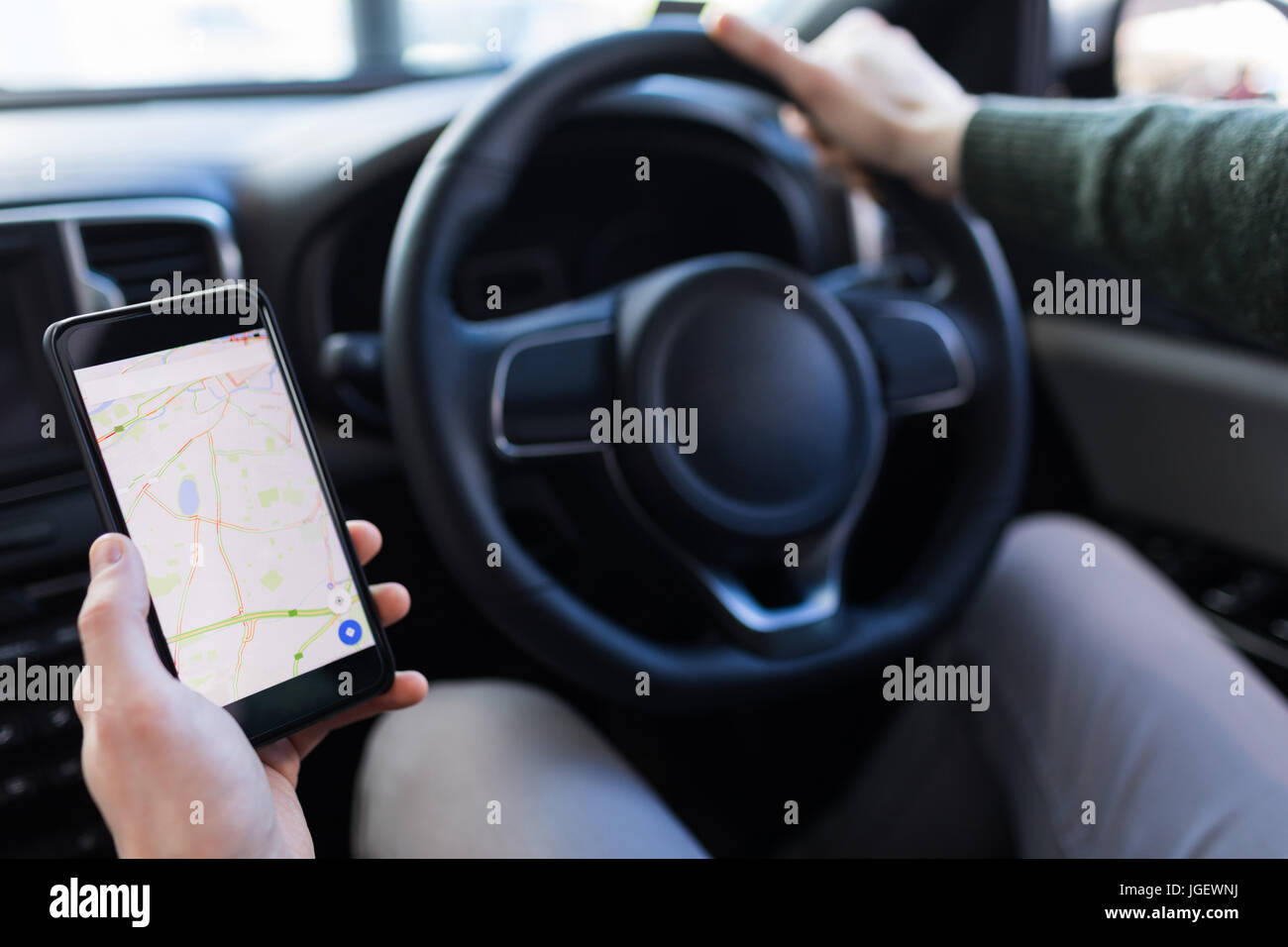 Car driving map hi-res stock photography and images - Alamy