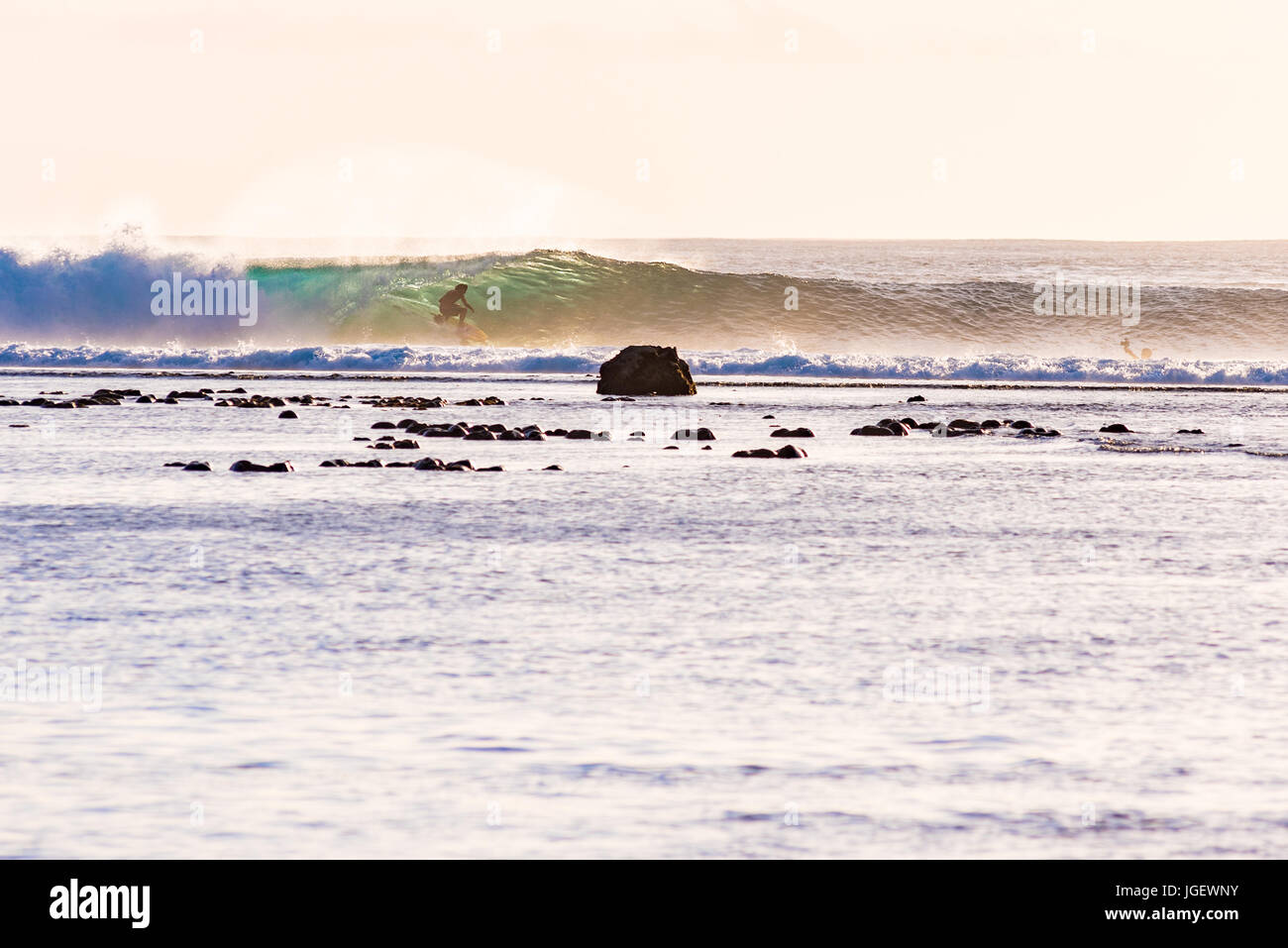7th June 2017; Desert Point, Lombok, Indonesia.; Surfers from around ...
