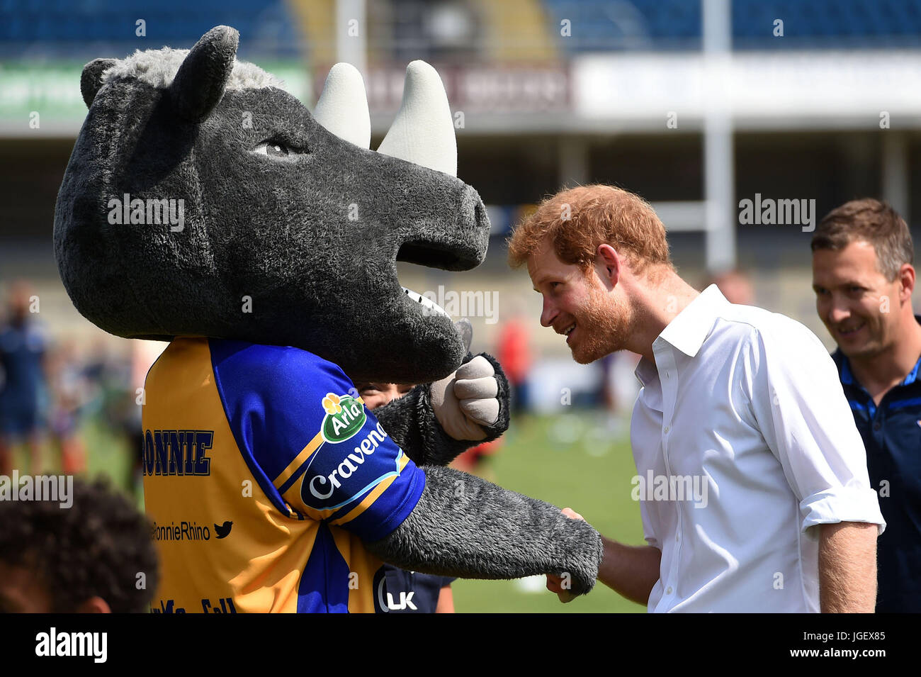 Mascot leeds rhinos rugby league team during hi-res stock photography ...