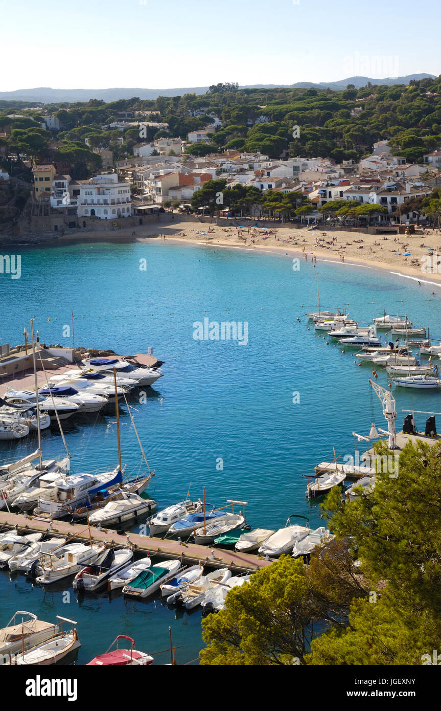 View town beach llafranc costa hi-res stock photography and images - Alamy