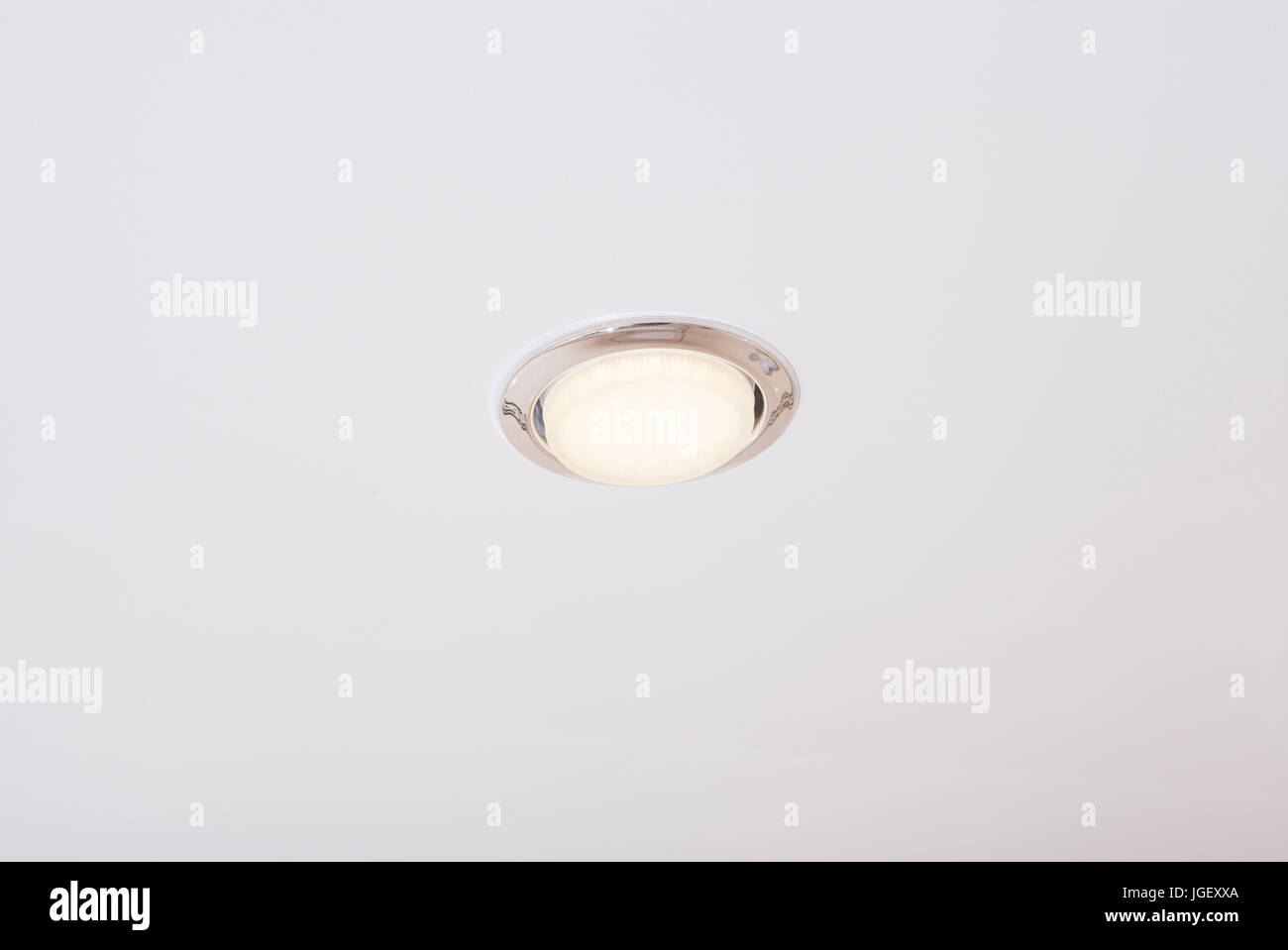 Fluorescent lamp on a modern ceiling closeup Stock Photo - Alamy