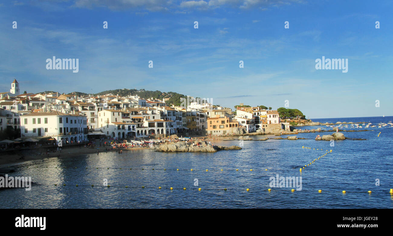 Village of Calella de Palafrugell, Costa Brava, Girona province, Spain ...