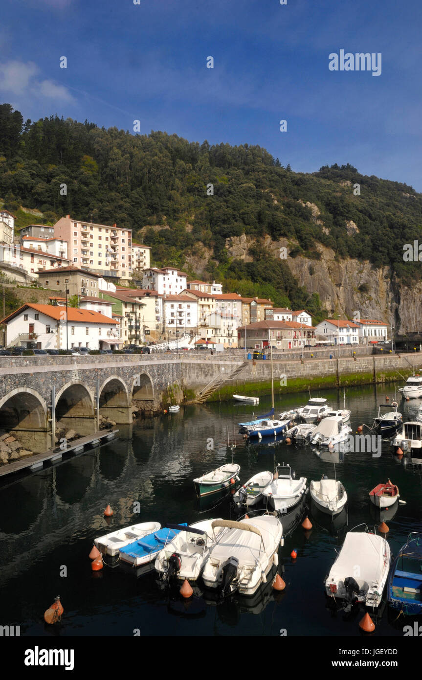 village and port of Elantxobe, Basque Country, Spain Stock Photo - Alamy
