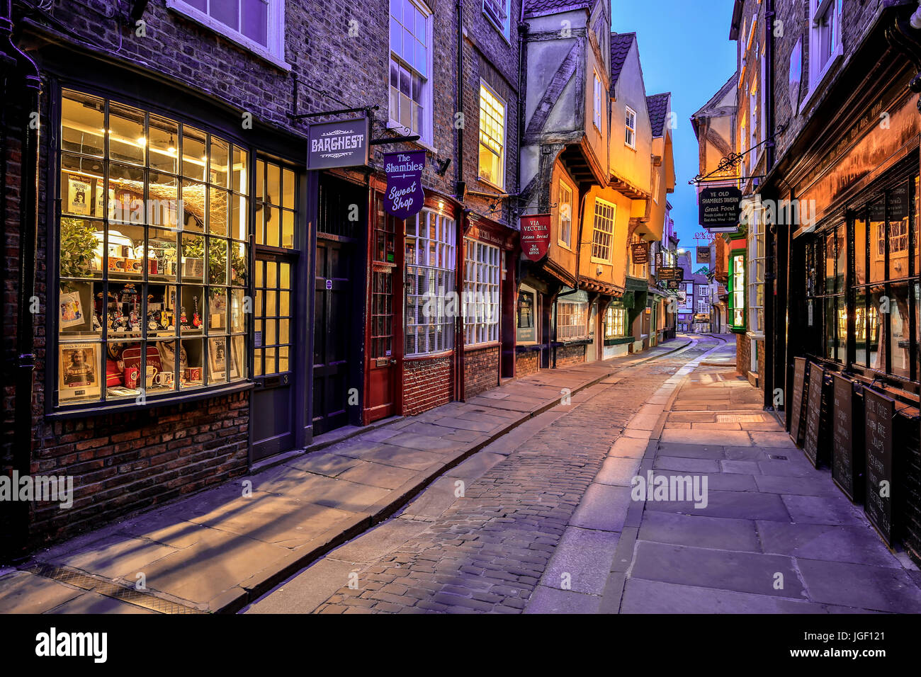 The Shambles street, York, Yorkshire, England, United Kingdom Stock ...