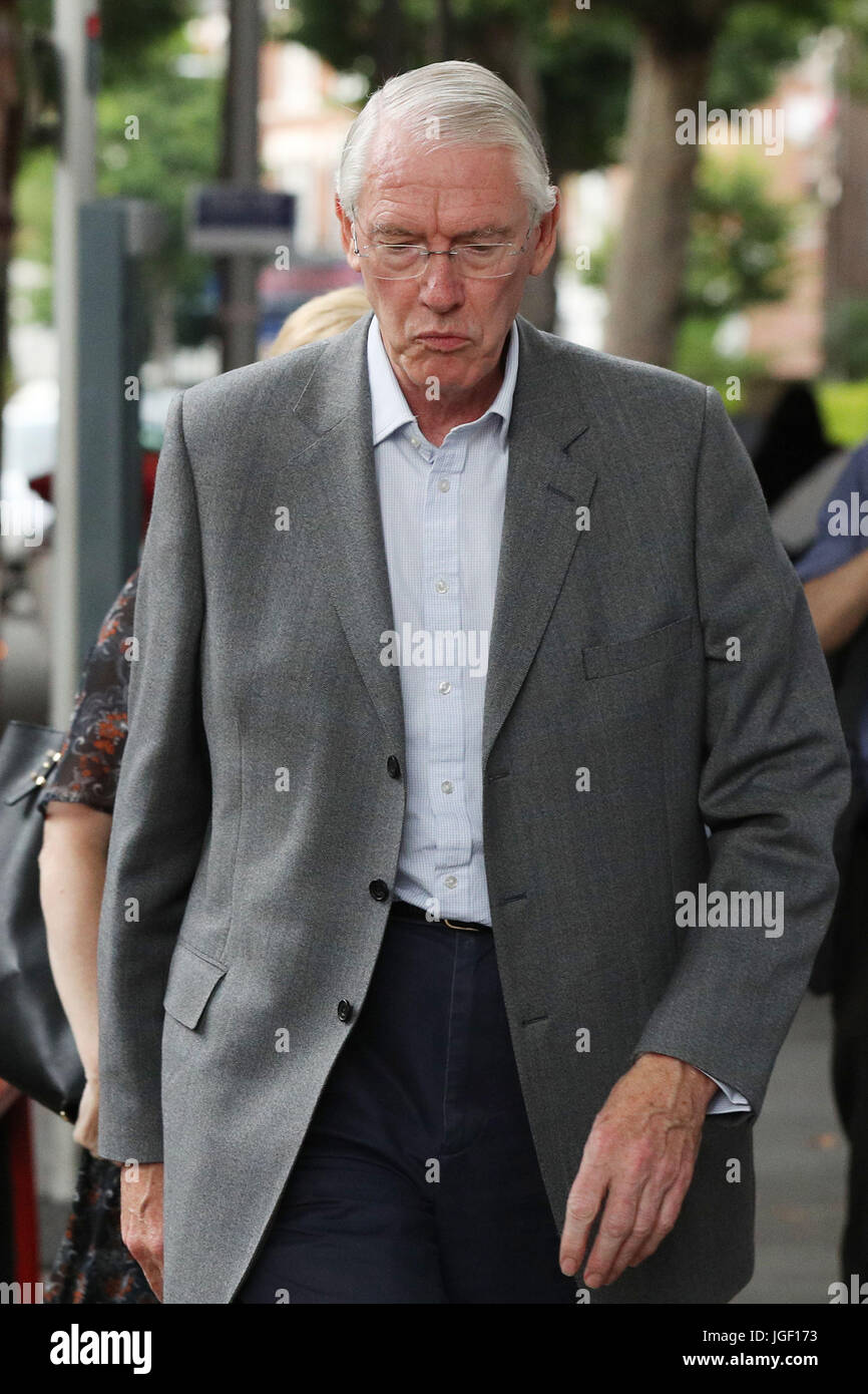 Sir Martin Moore-Bick arrives at the Latymer Community Church near ...