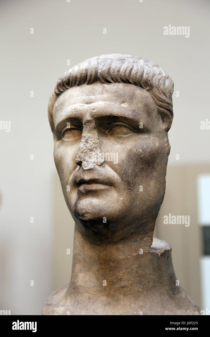 Emperor Claudius (41-54 AD). Portrait. About 50 AD. From sanctuary of ...