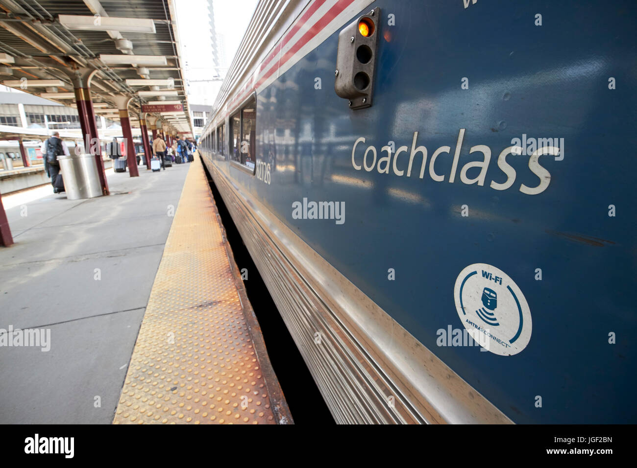 amtrak coachclass train carriage at south station Boston USA Stock ...