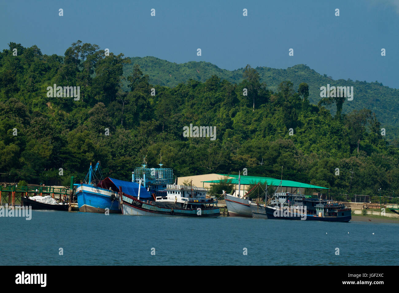 The Teknaf River Port. Cox's Bazaar, Bangladesh Stock Photo - Alamy
