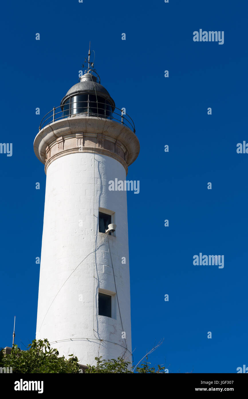 Lighthouse at Marina Botafoch port. Ibiza. Balearic Islands, Spain ...