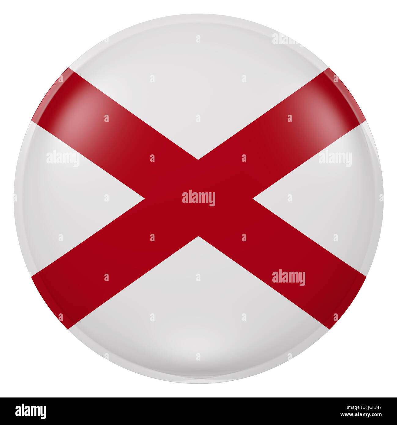 3d rendering of Alabama State flag on a button Stock Photo - Alamy