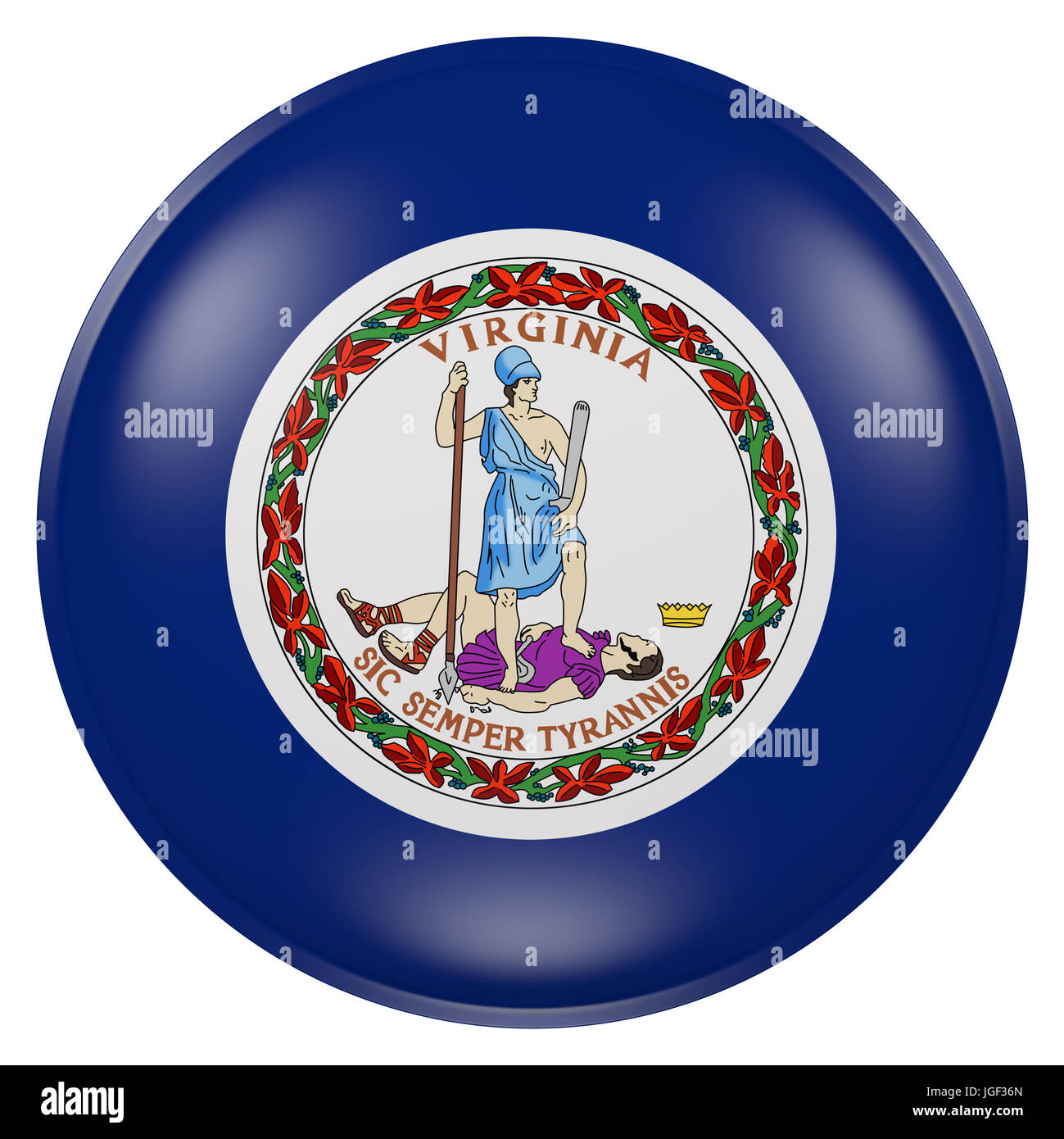 3d flag of the virginia Cut Out Stock Images & Pictures - Alamy