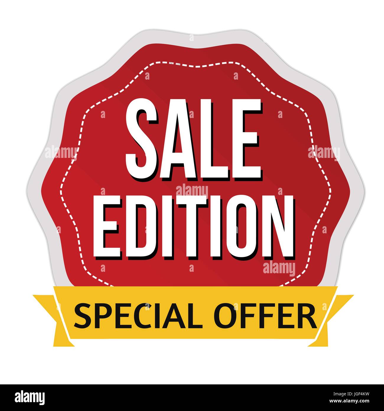 Sale edition label or sticker on white background, vector illustration ...